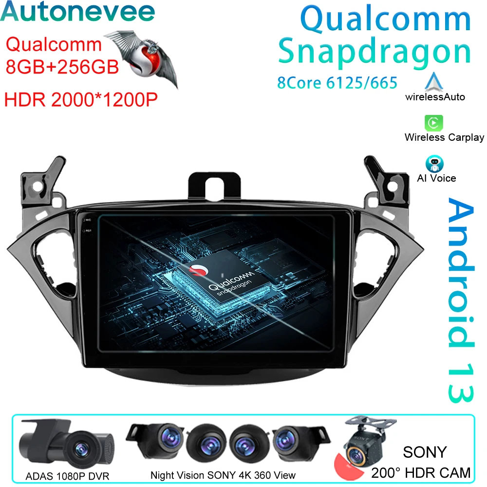 Qualcomm-para-Opel-Corsa-2014-2019-Android-Auto-Car-Radio-Reproductor ...