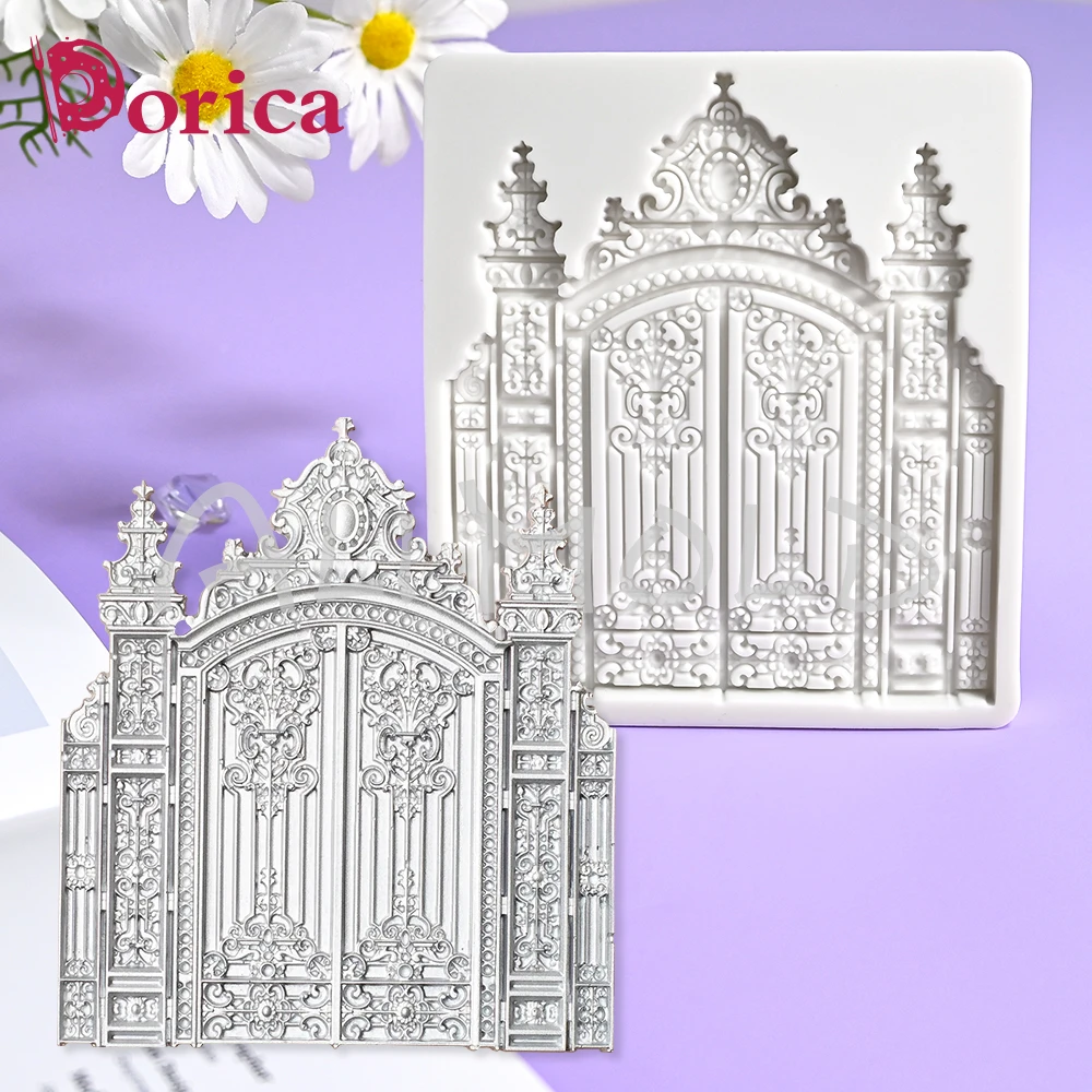 Castle-Gate-Classical-Relief-Design-Silicone-Mold-Fondant-Chocolate ...
