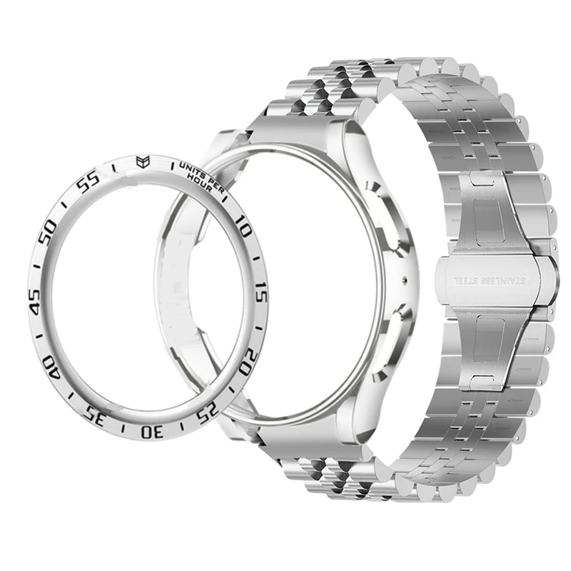 Funda + anillo de bisel + correa de Metal sin huecos para Samsung ...