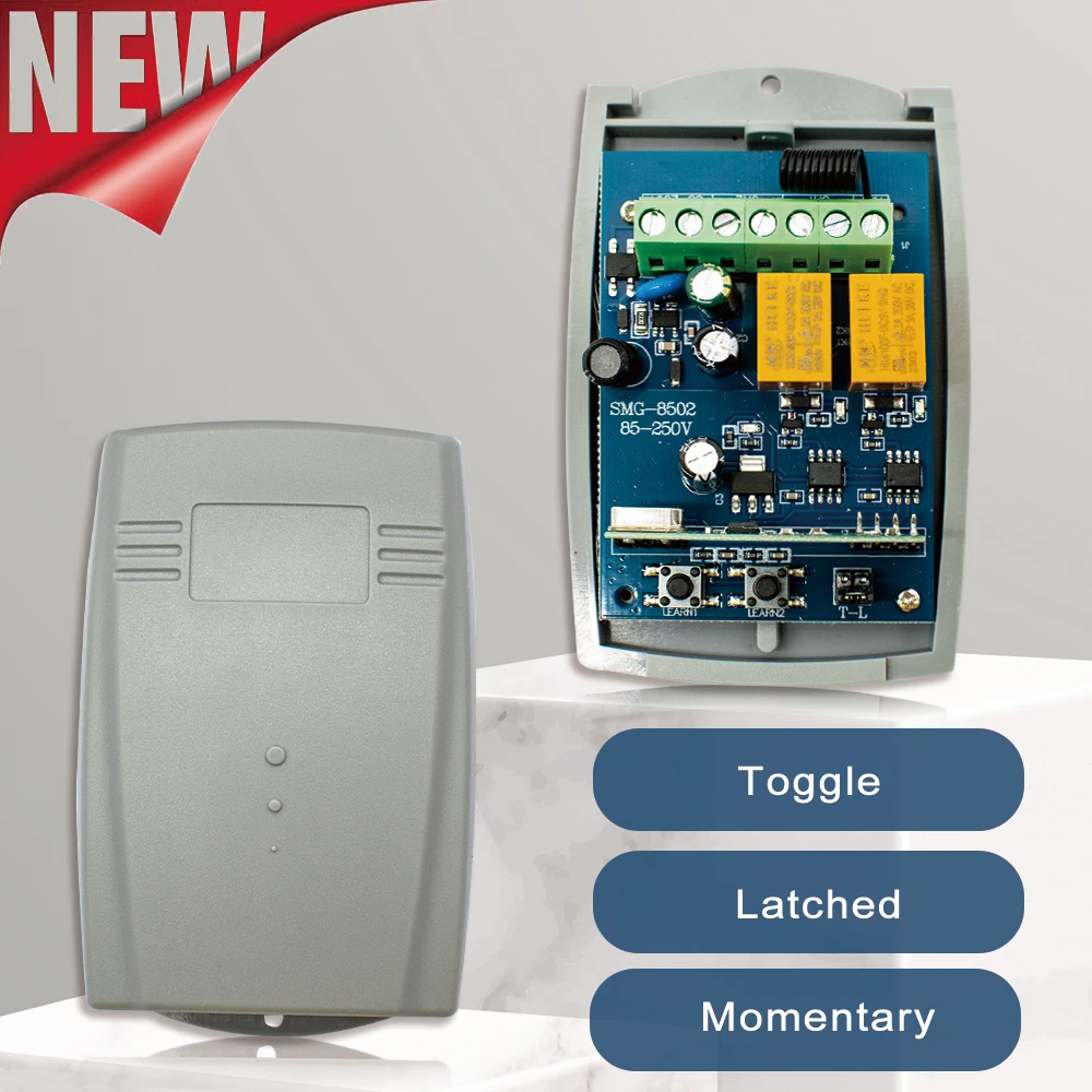 Garage-Door-Gate-Receiver-2CH-433mhz-433-92mhz-Universal-Multi-Brand ...
