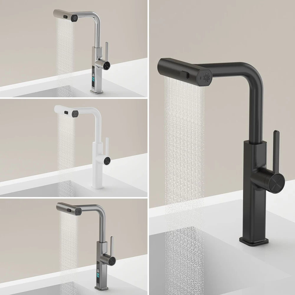 New-Design-Waterfall-Pull-Out-Kitchen-Faucet-Mixer-360-Rotation-Kitchen ...