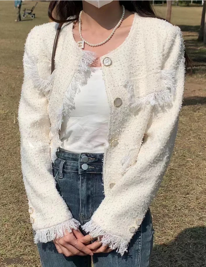 Осень 2024, новые женские топы, французская элегантная однобортная ...