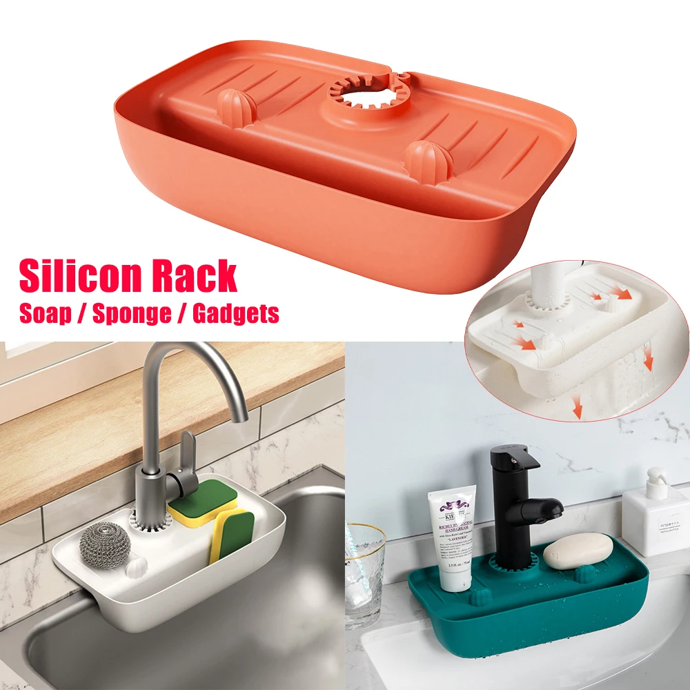 Silicon-Sink-Sponge-Rag-Drainer-Rack-Anti-splash-Sink-Dish-Gadget ...