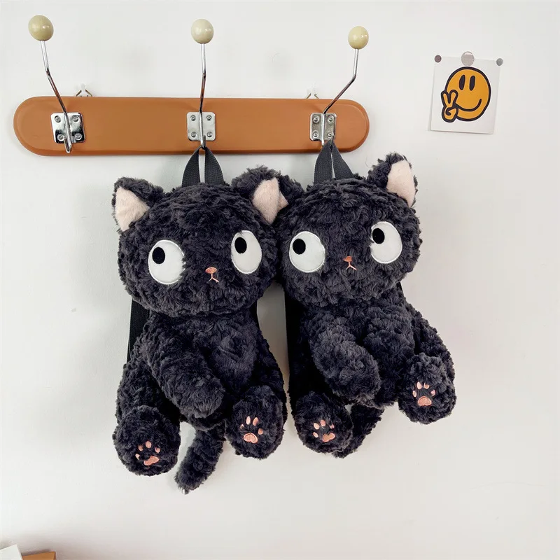 Japanese-Style-Kawaii-Backpack-Women-Lovely-Plush-Black-Cat-Mini ...