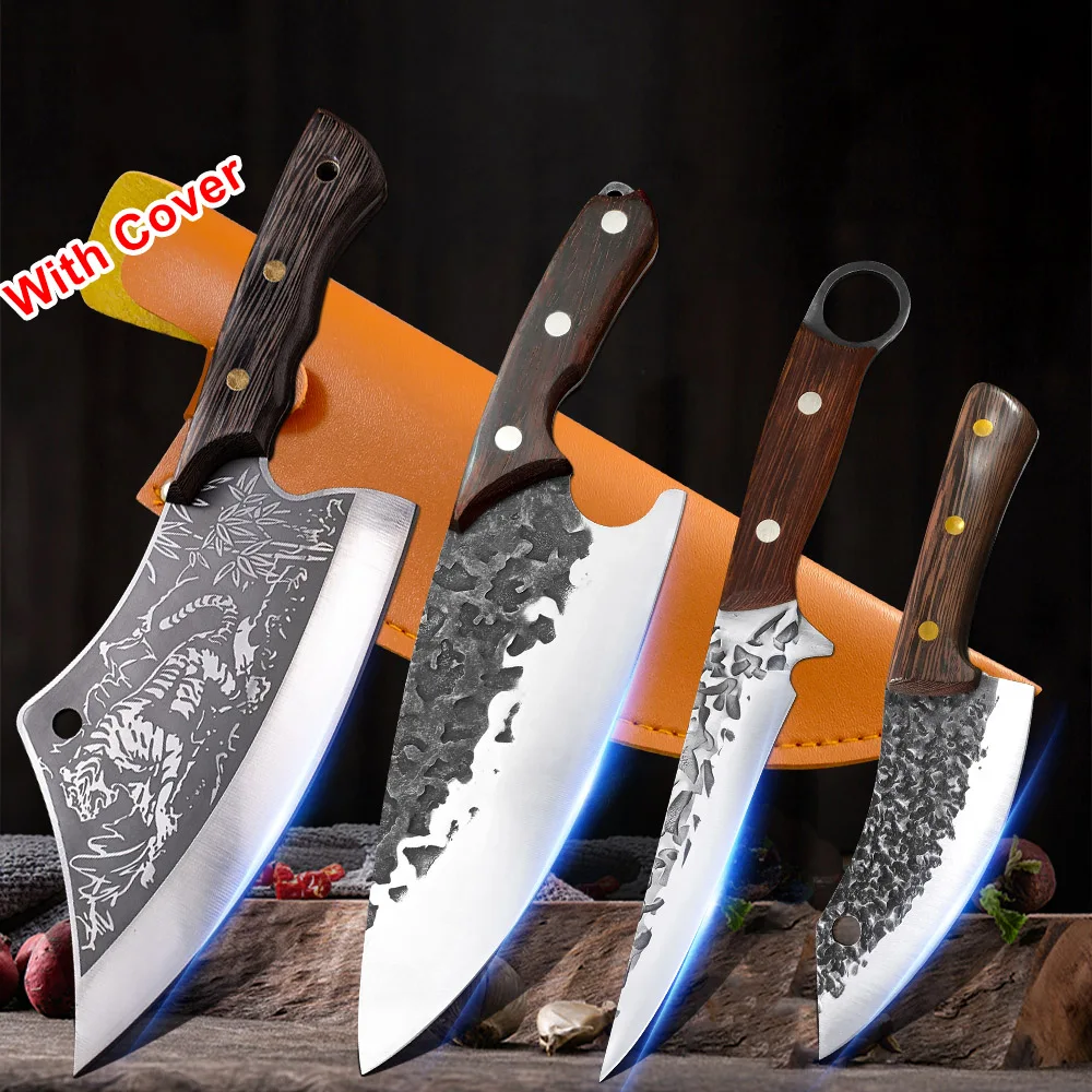 Stainless-Steel-Kitchen-Knives-Hand-Forged-Blade-Butcher-Boning-Knife ...