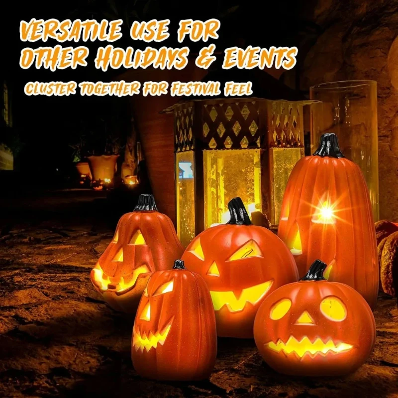 5.5-inch Halloween Jack-o-lantern LED Luminous Shopping Mall Yard Home ...