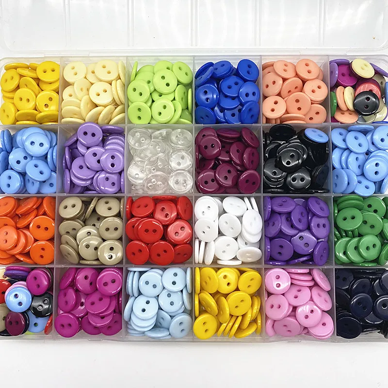 50-boutons-ronds-coudre-en-r-sine-11-5mm-plusieurs-couleurs-Double-il ...