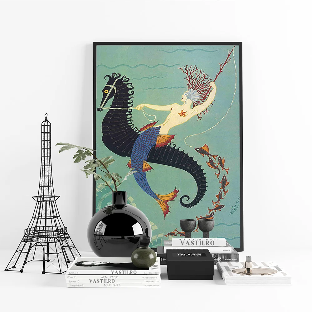 Vintage Seahorse Print