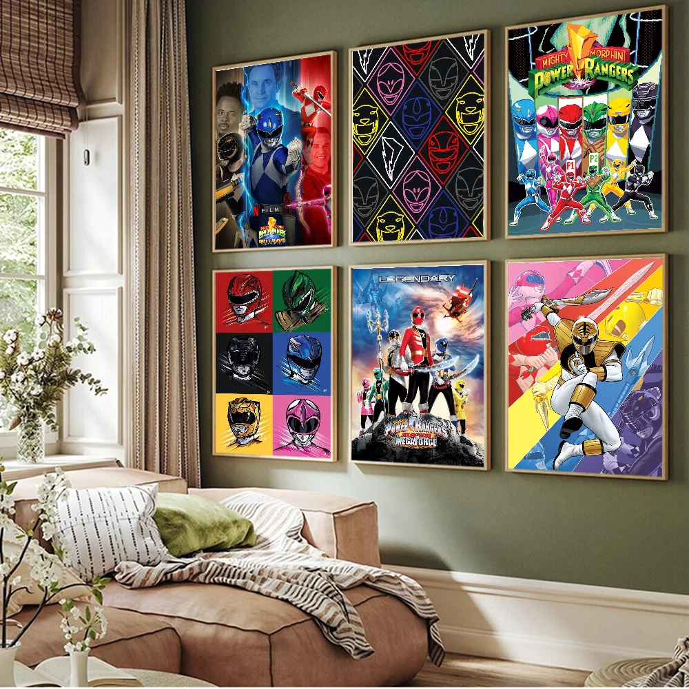 Movie-P-Power-R-Rangers-Self-adhesive-Art-Poster-Whitepaper-Prints ...