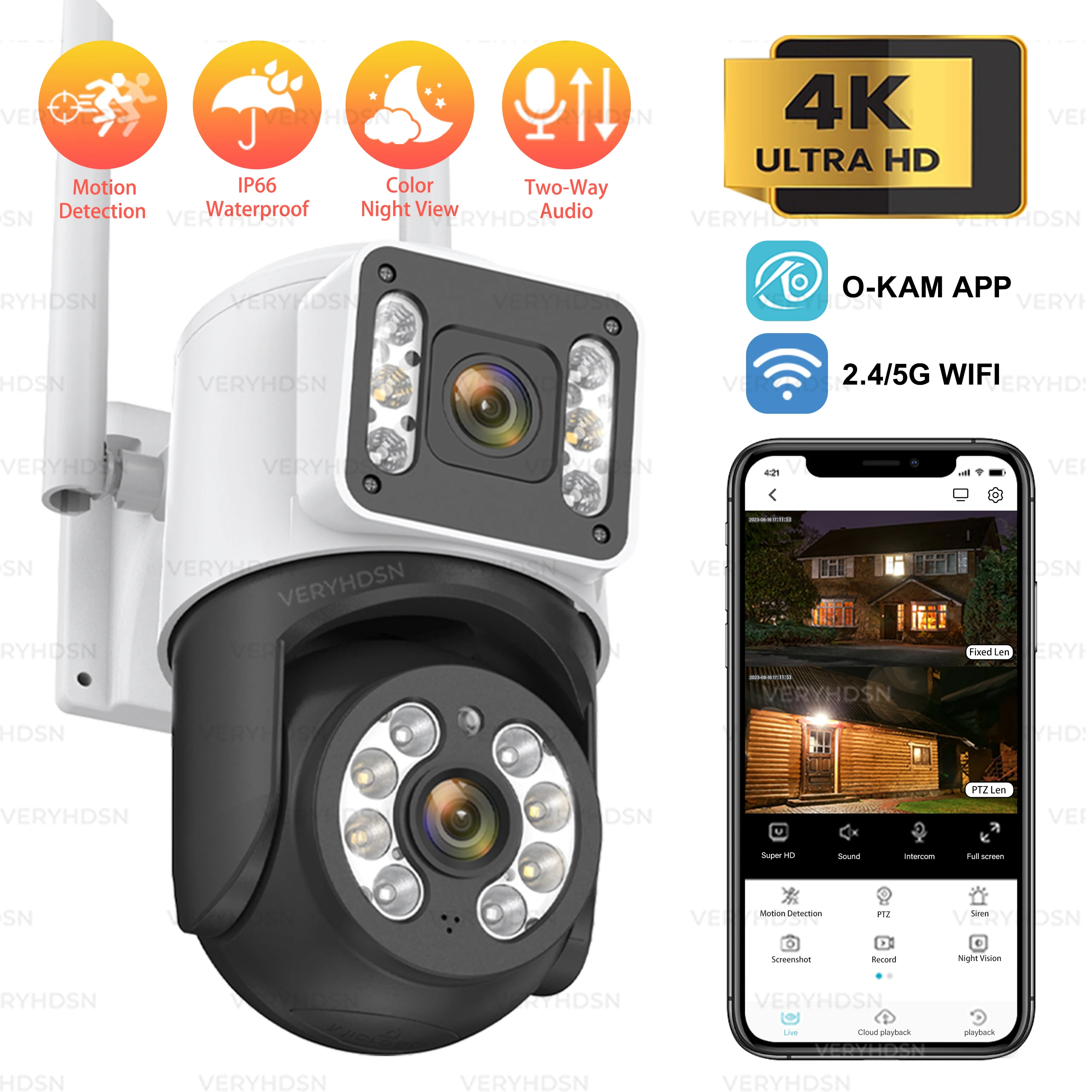 4K-8MP-WIFI-Camera-HD-PTZ-Dual-Lens-Dual-Screen-IP-Cameras-Full-Color ...