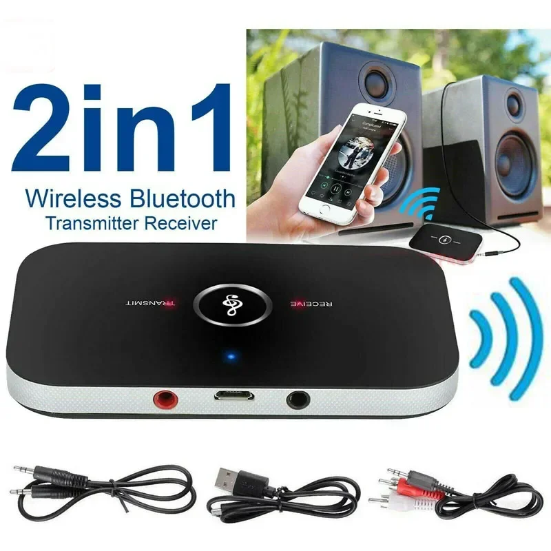 B6 Bluetooth 5.0 Transmitter Receiver Wireless Audio Adapter Dongle 3 ...