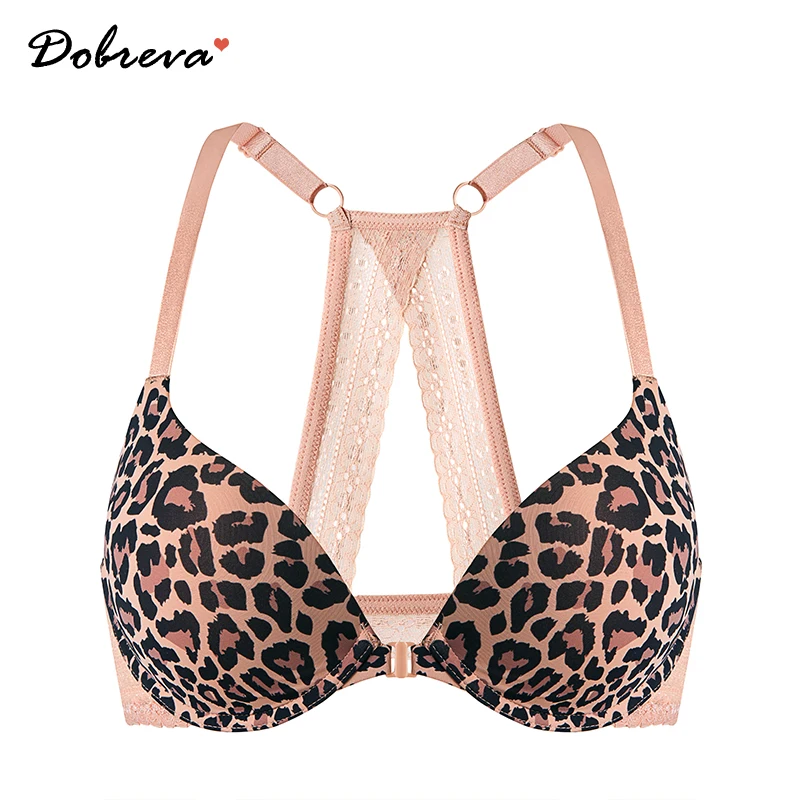 DOBREVA-Women-s-Push-Up-Bra-Racerback-Front-Closure-Bras-Plunge ...