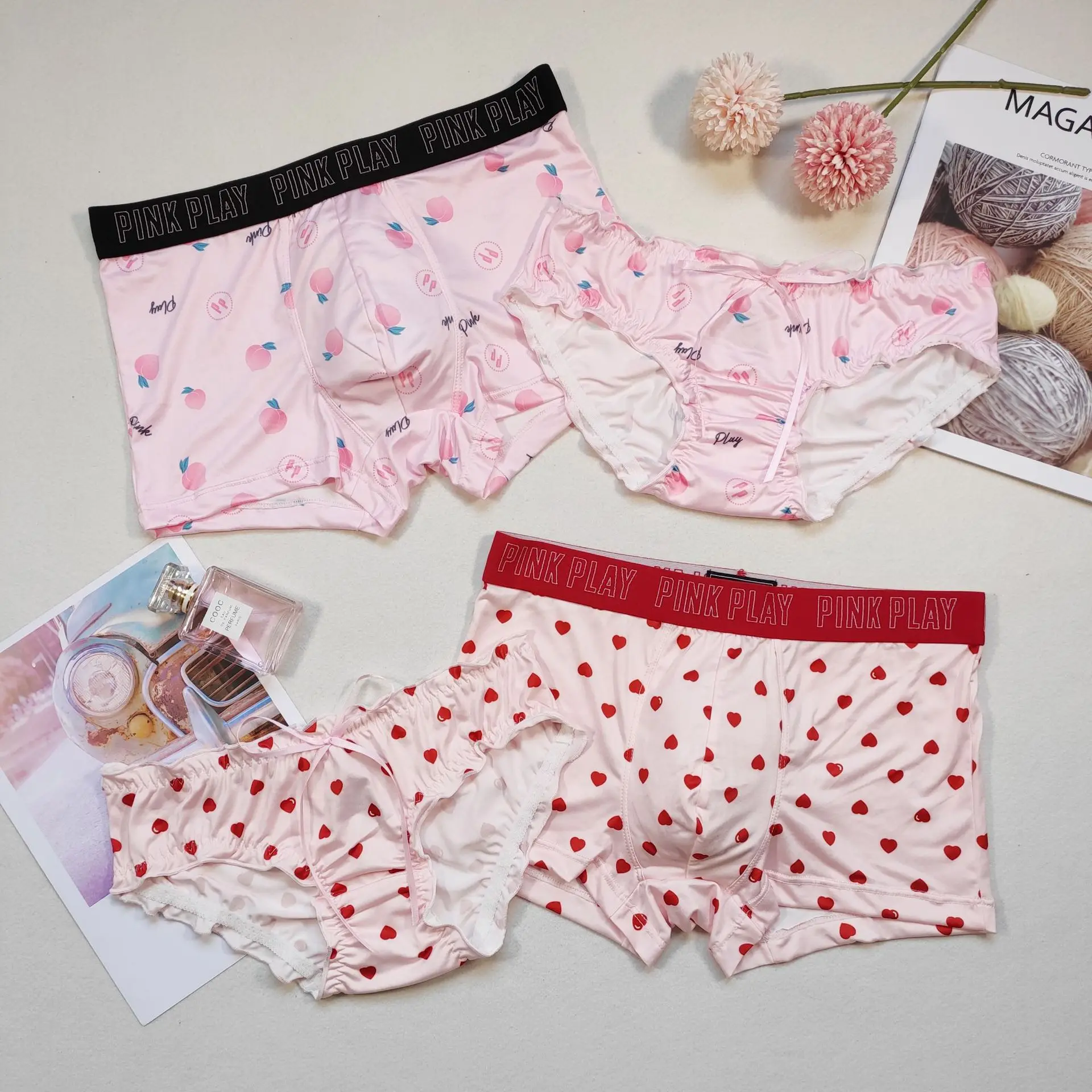 B-xer-de-seda-de-hielo-para-hombre-y-mujer-ropa-interior-bonita-bragas ...