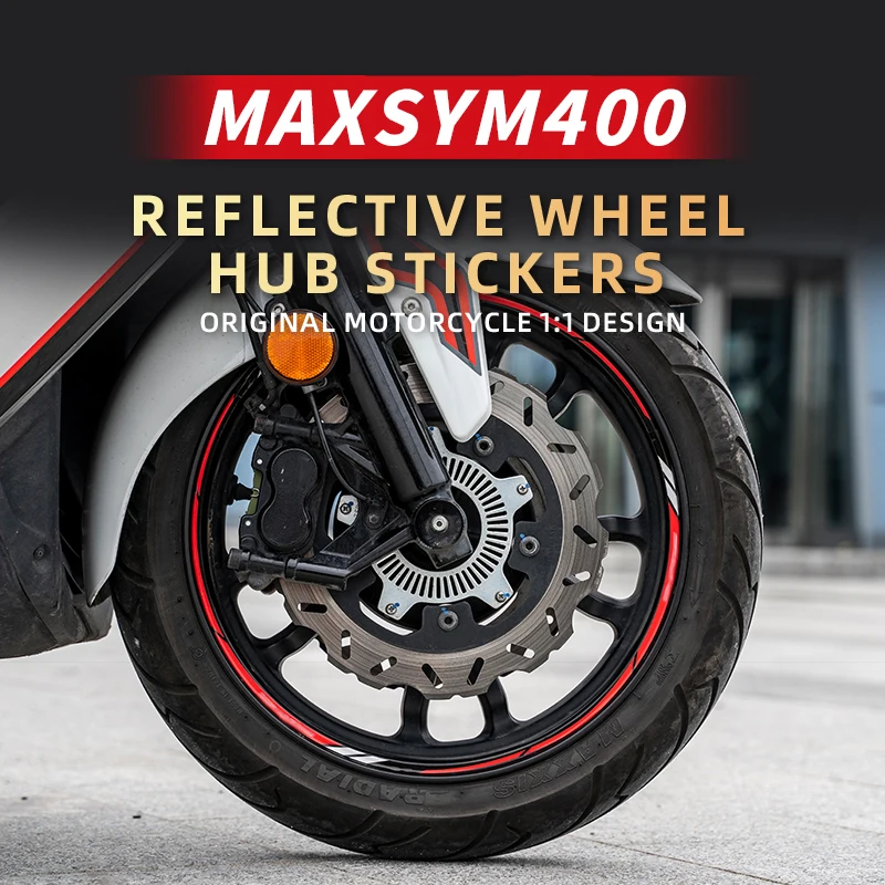 Used-For-SYM-MAXSYM400-Motorcycle-Wheel-Hub-Reflective-Stickers-For ...