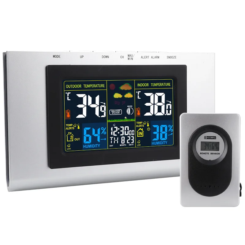 Digital Thermometer Weather Station Outdoor Indoor Hygrometer ...
