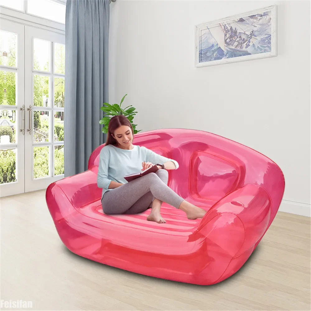 Two-People-Transparent-Inflatable-Sofa-Chair-Party-Living-Room-Swimming ...
