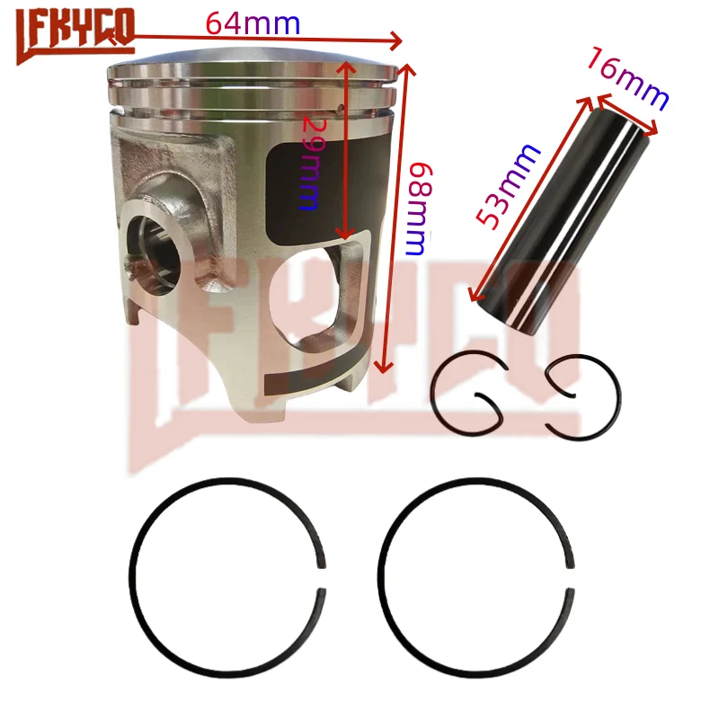 Engine-Parts-64mm-STD-Bore-For-Yamaha-YFZ350-YFZ-350-BANSHEE-Blaster ...