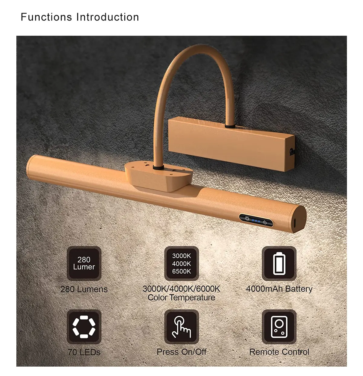 Indoor USB Rechargeable Wall Light Aluminium Led Wall Light Modern ...