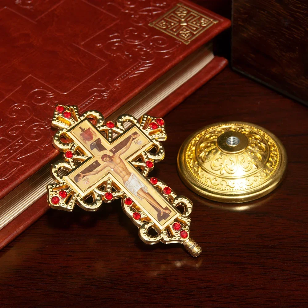 New Orthodox Church Supplier Metal Jesus Icon Crucifix Orthodox Table ...