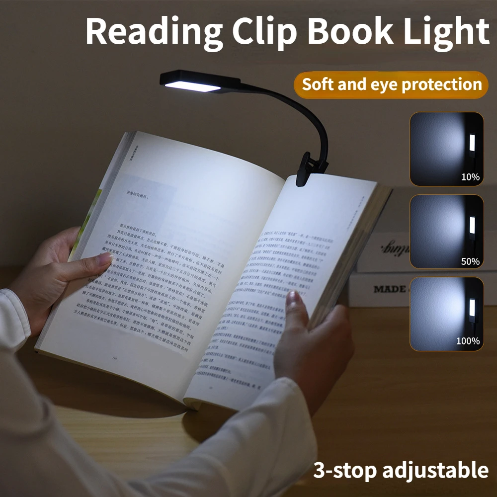 Mini-luz-LED-de-libro-recargable-por-USB-protecci-n-ocular-Flexible ...