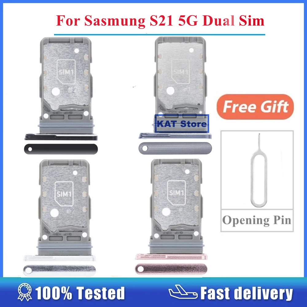 For-Samsung-Galaxy-S21-5G-SIM-Card-Holder-Slot-Dual-Sim-Tray-With-Eject ...