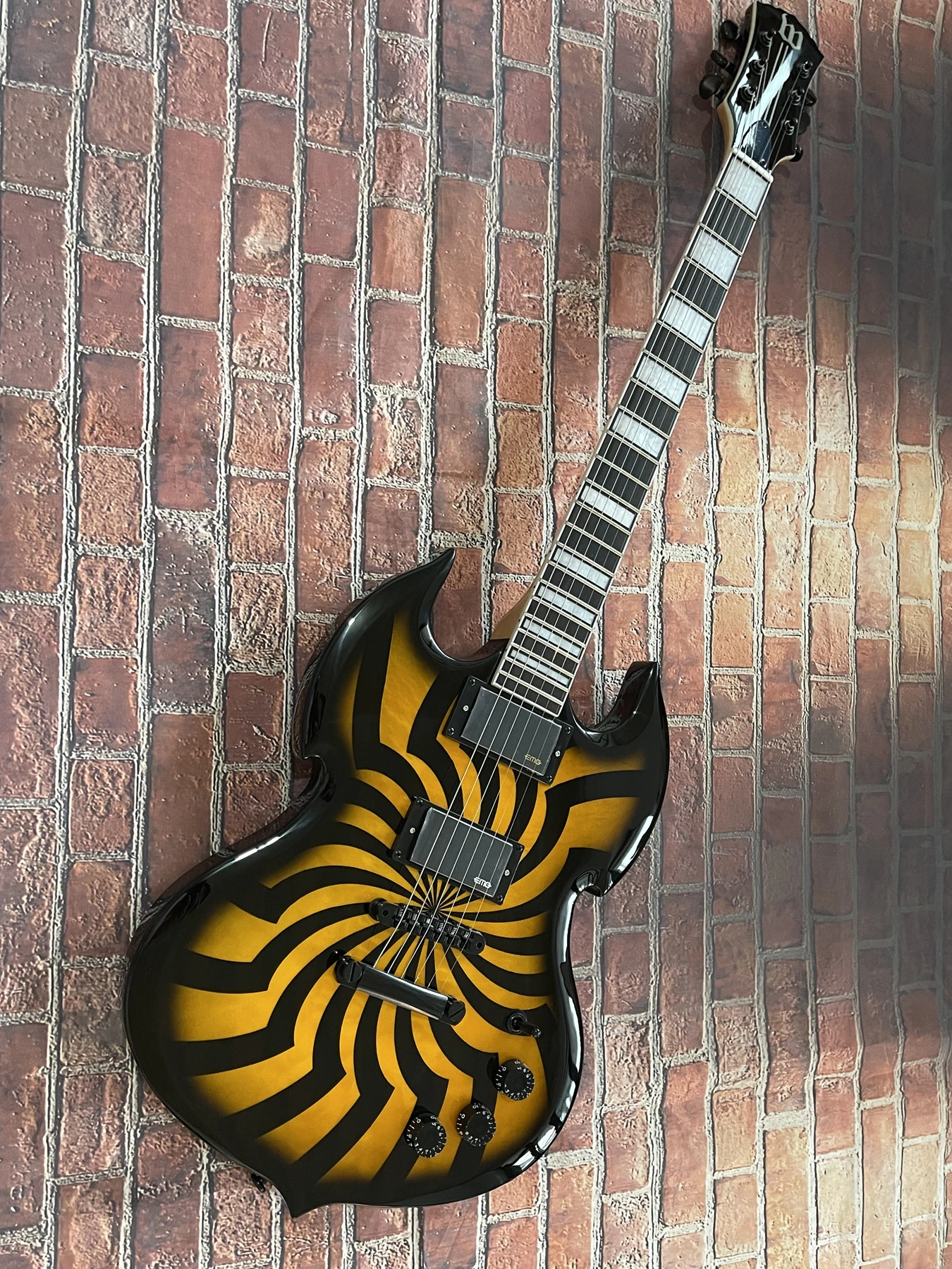 Windmill-SG-electric-guitar-shell-inlaid-rosewood-fingerboard-solid ...