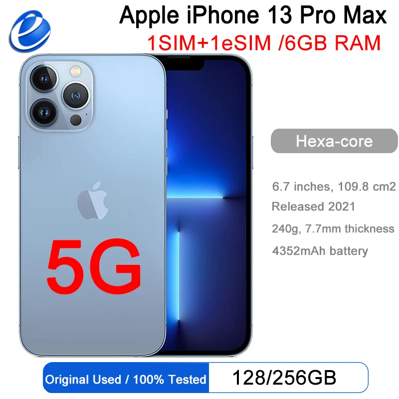 Original Apple iPhone 13 Pro Max 128GB 256GB ROM Genuine OLED A15 IOS ...
