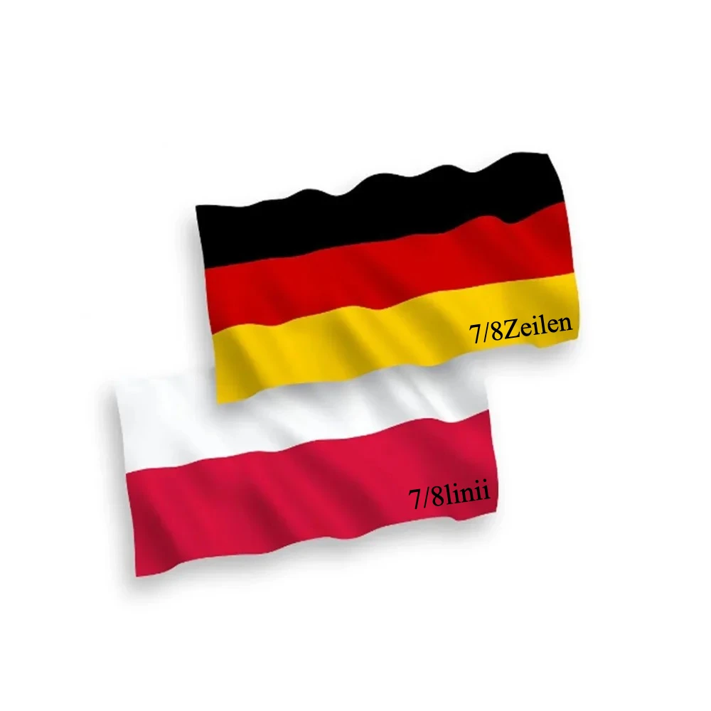 2026 New German-Polish Oscam Flag 14x21 cm Support Custom 7/8 Stable ...