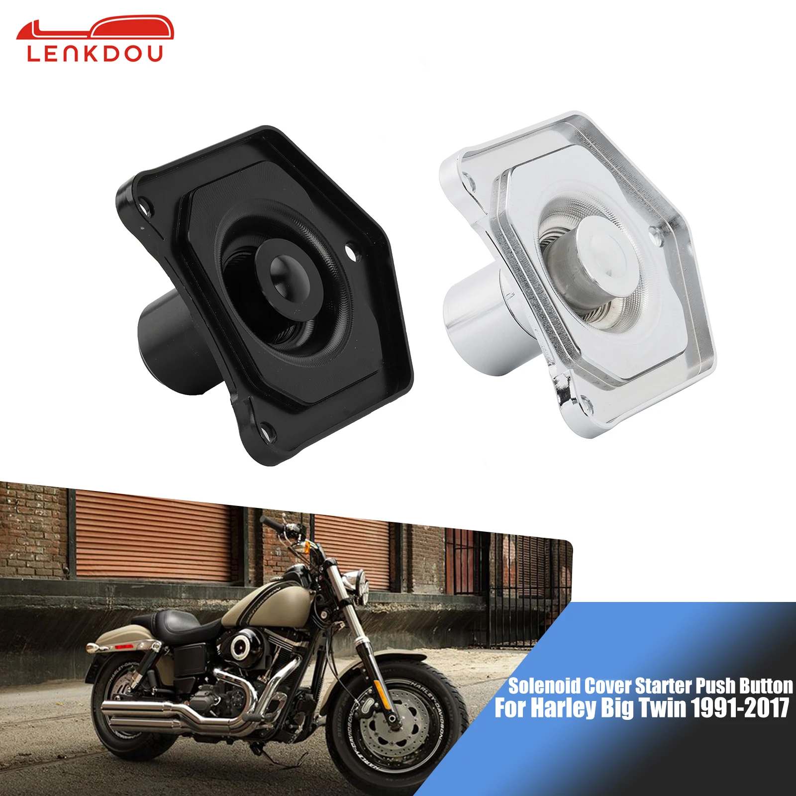 Solenoid-Cover-Starter-Push-Button-For-Harley-Twin-Cam-Sportster-XL-883 ...
