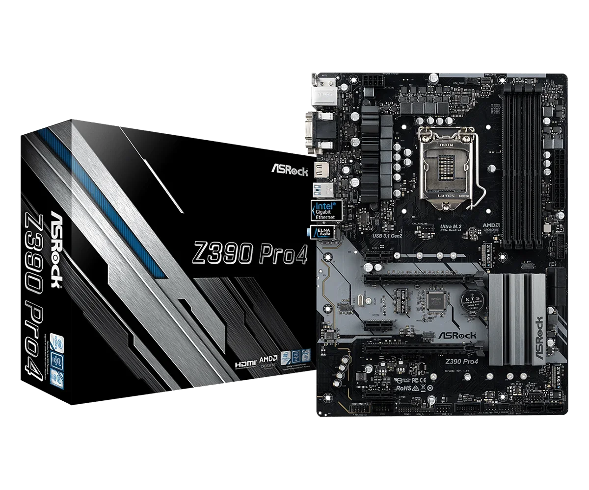 Z390-Pro4-Motherboard-LGA1151-4x-DDR4-128G-SATA-6Gb-s-ATX-Z390 ...