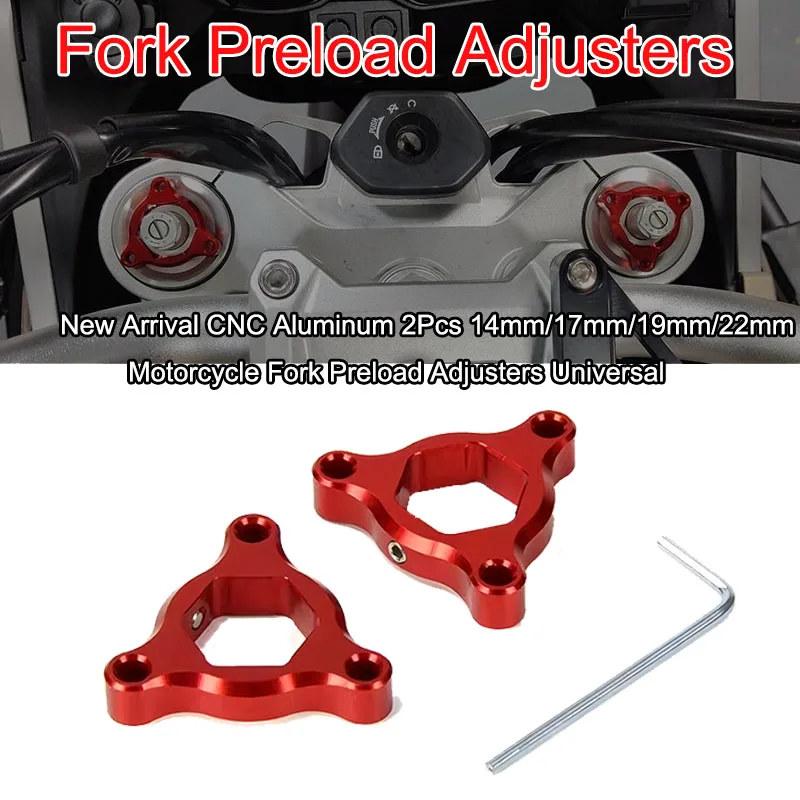 2Pcs Universal Motorcycle CNC Aluminum Front Shock Absorber Hexagon ...
