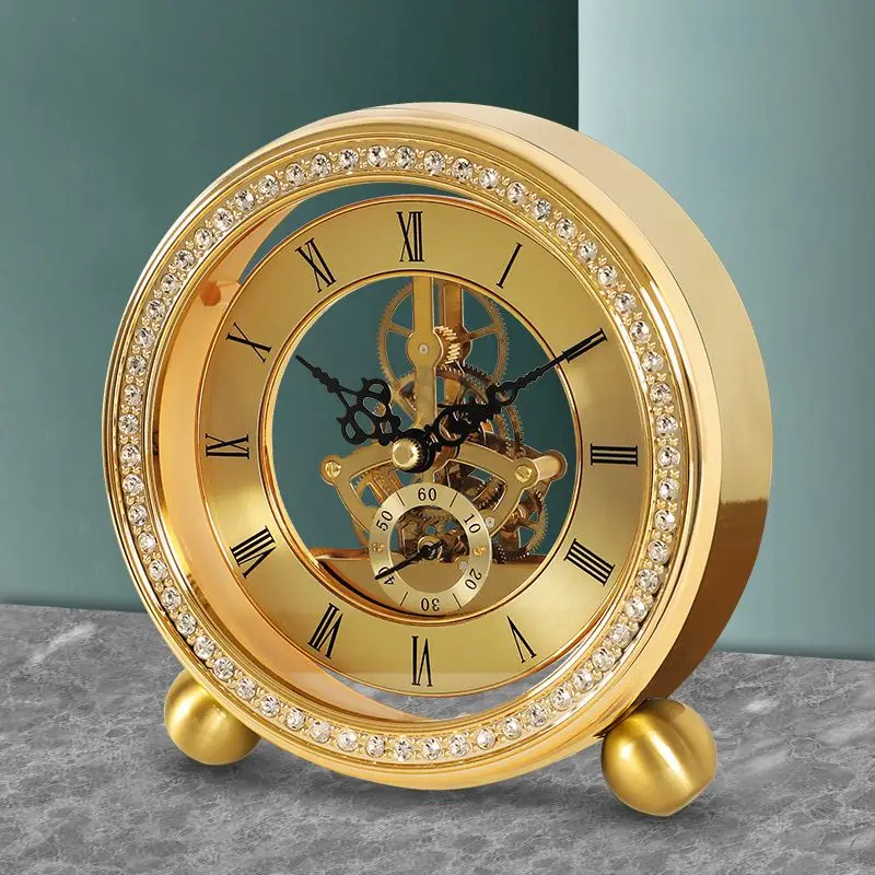Luxury-Table-Clock-Silent-Bedside-Desk-Clocks-Home-Decor-Retro-Office ...