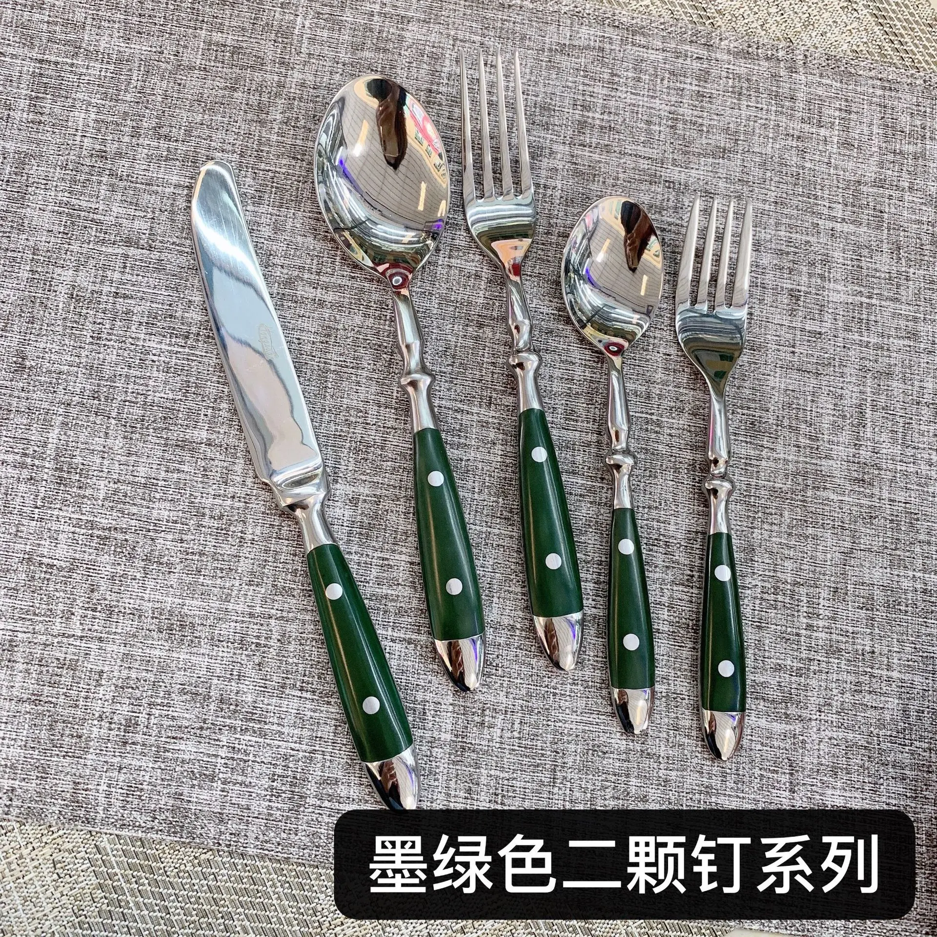 304-stainless-steel-western-tableware-knife-fork-spoon-wooden-handle ...