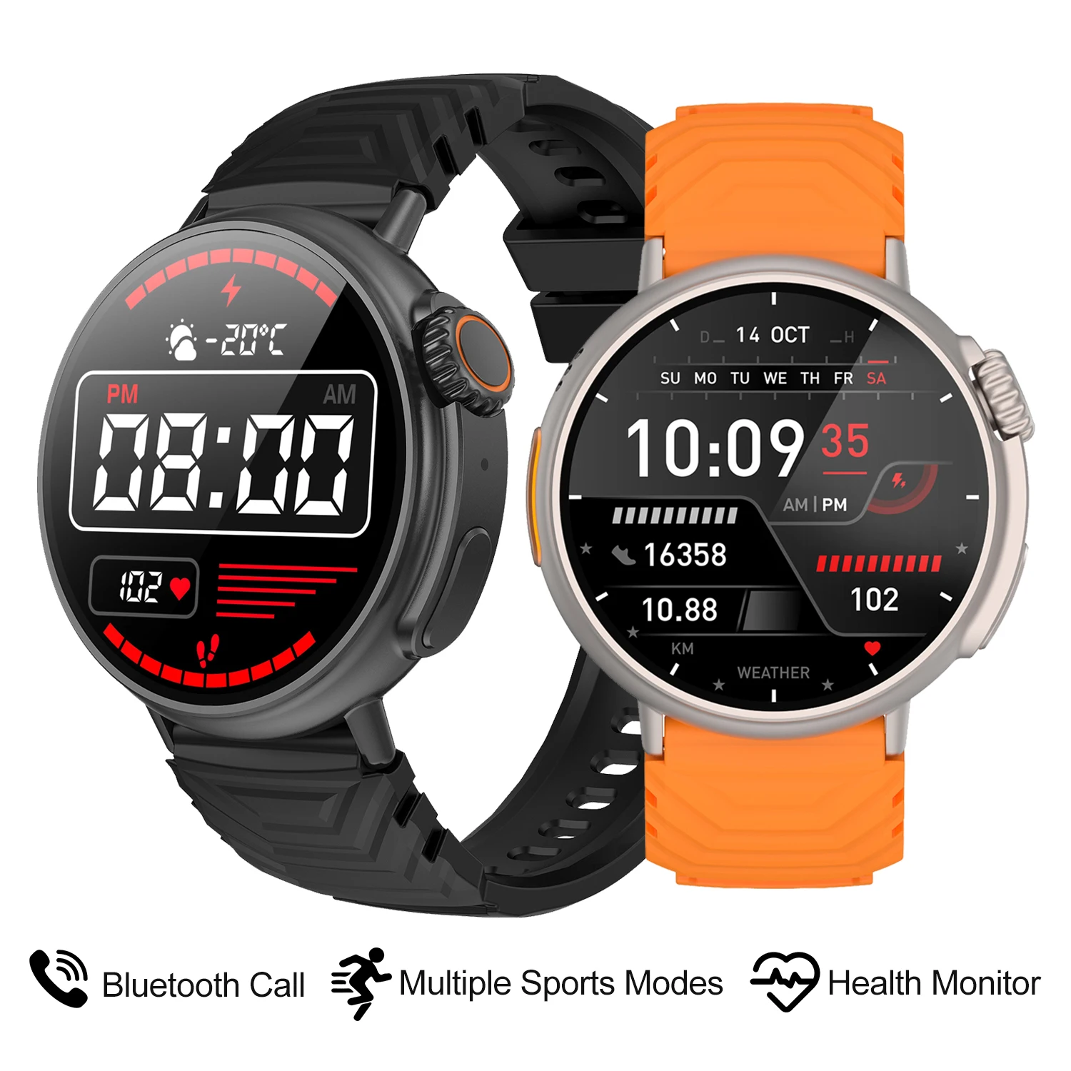 Smartwatch Men Bluetooth Call Health Monitoring 100+ Sports Modes Smart ...