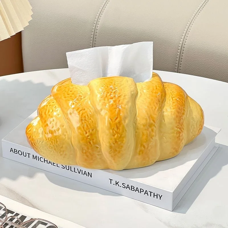 Cute Croissant Creative Design Paper Boxes Home Living Room Coffee ...