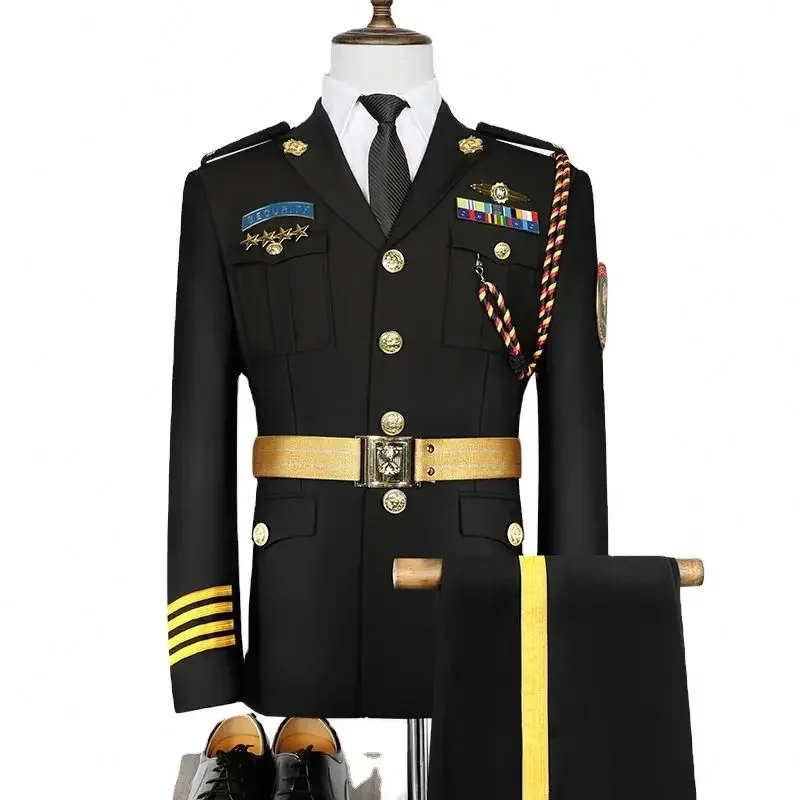 Uniform-Black-Suit-Spring-Men-High-Quality-Ceremonial-Office-Work ...