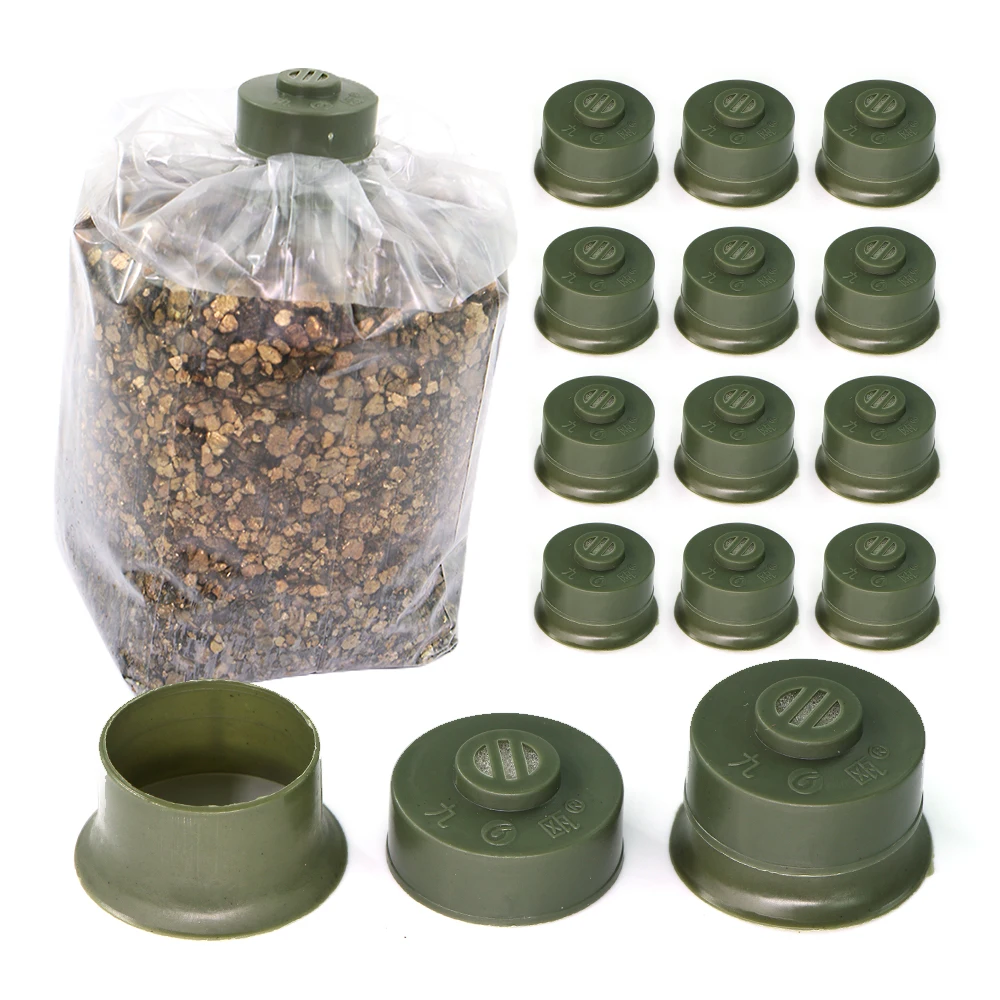 20PC Mushroom Spawn Grow Bag Filter Cover Sealable Double Sleeve Lock ...