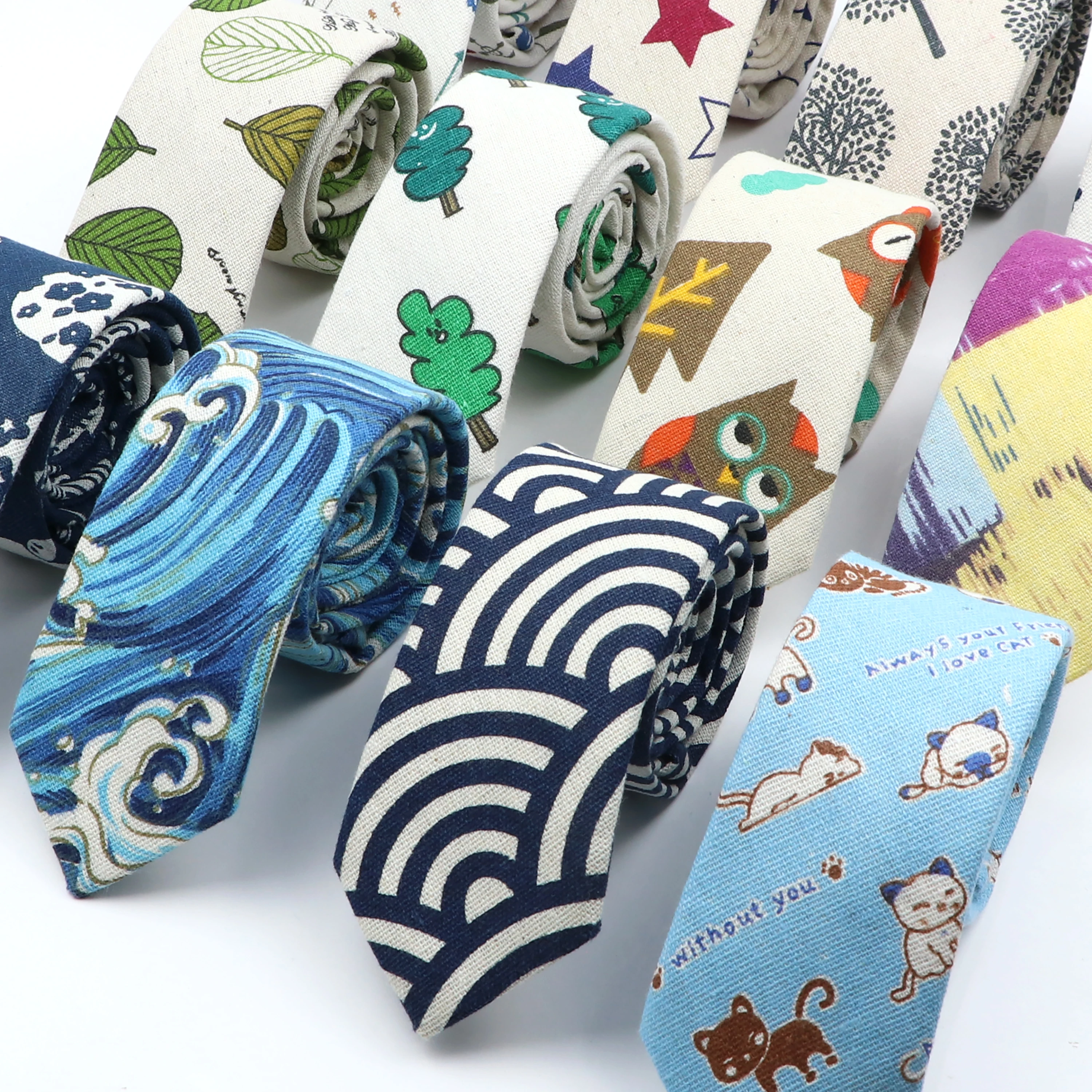 Corbatas-de-lino-de-moda-para-hombre-corbata-ajustada-de-6cm-Corbatas ...