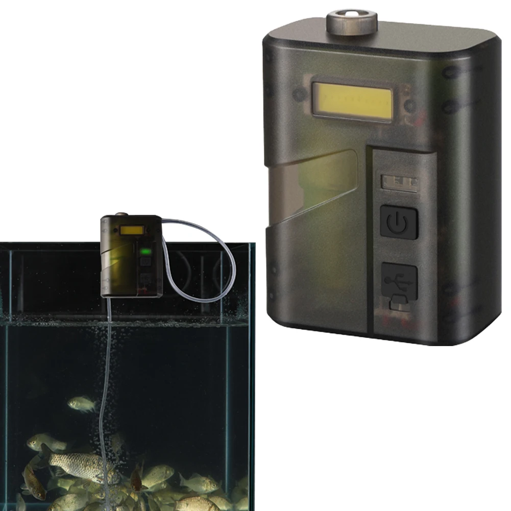 Mute-Oxygenation-Pump-with-LED-Light-Household-Fish-Tank-Aerator-USB ...