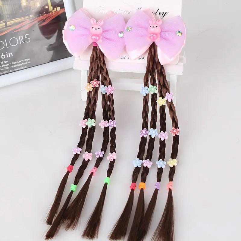 Cute-Hair-Extension-for-Kids-Hair-Wig-Clips-Girls-Hair-Accessories-Wig ...