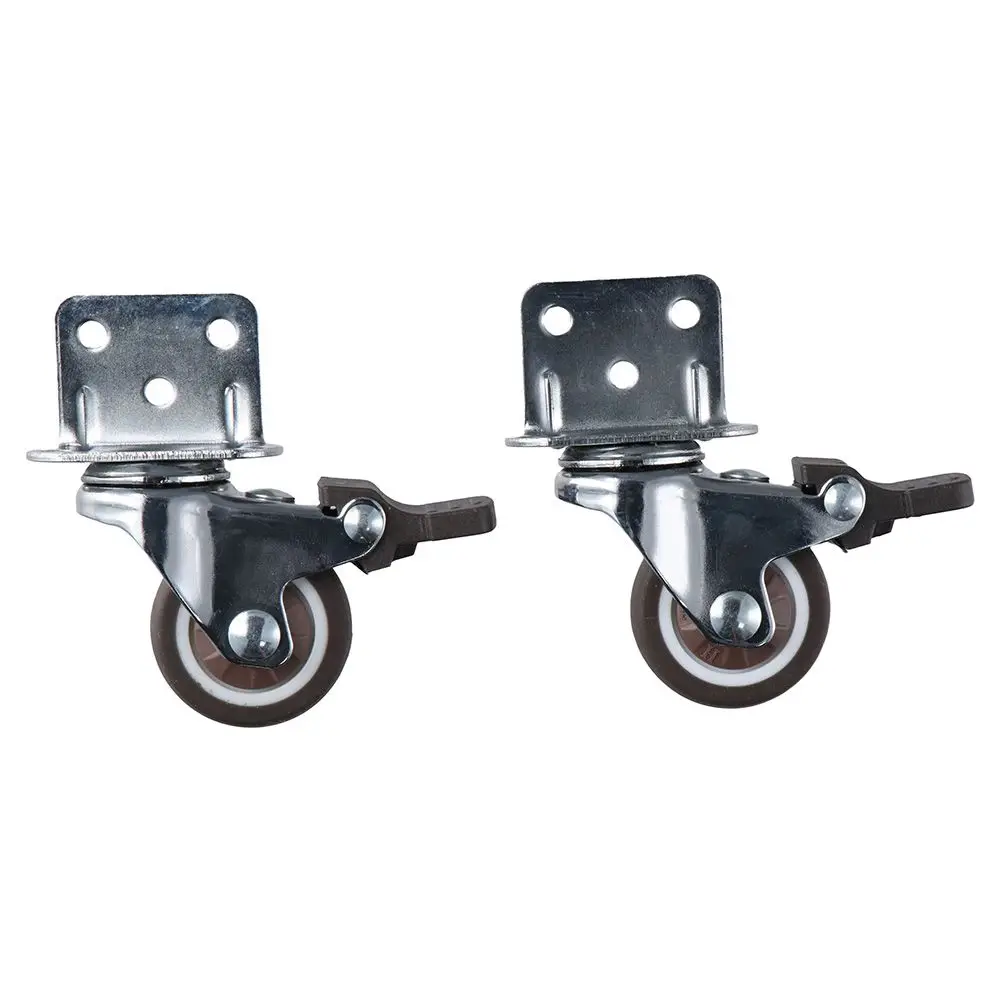 Side-Mount-Casters-Set-of-4-with-Brake-1-25inch-L-Shape-TPR-Plate ...