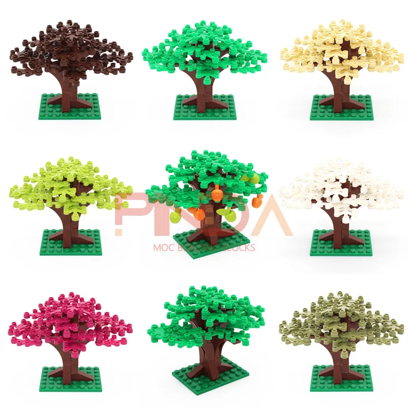 90PCS-Build-Bricks-Tree-Sets-Construction-MOC-Blocks-Plant-Natural-City ...