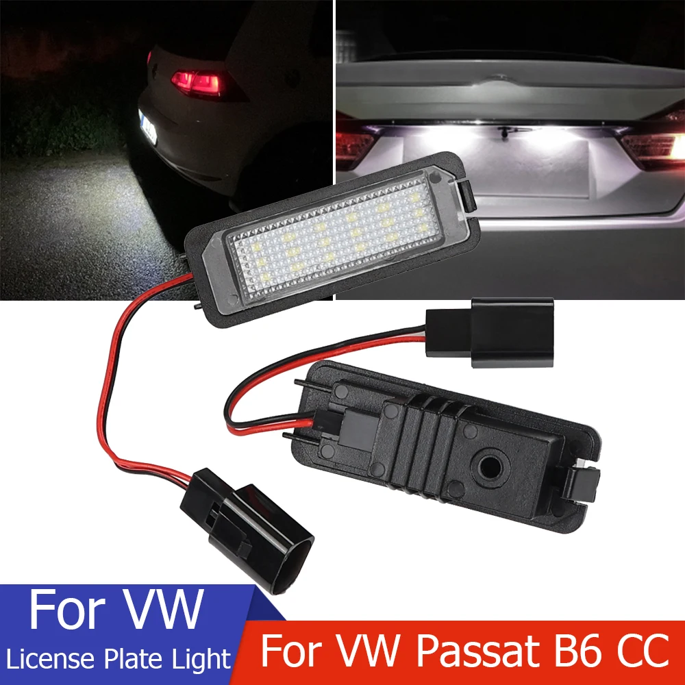 2pcs-12V-LED-Number-License-Lamp-Waterproof-License-Plate-Light-For-VW ...