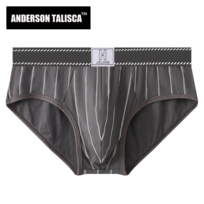 ANDERSON TALISCA New Striped Cotton Underwear Men Brief Sexy Panties ...