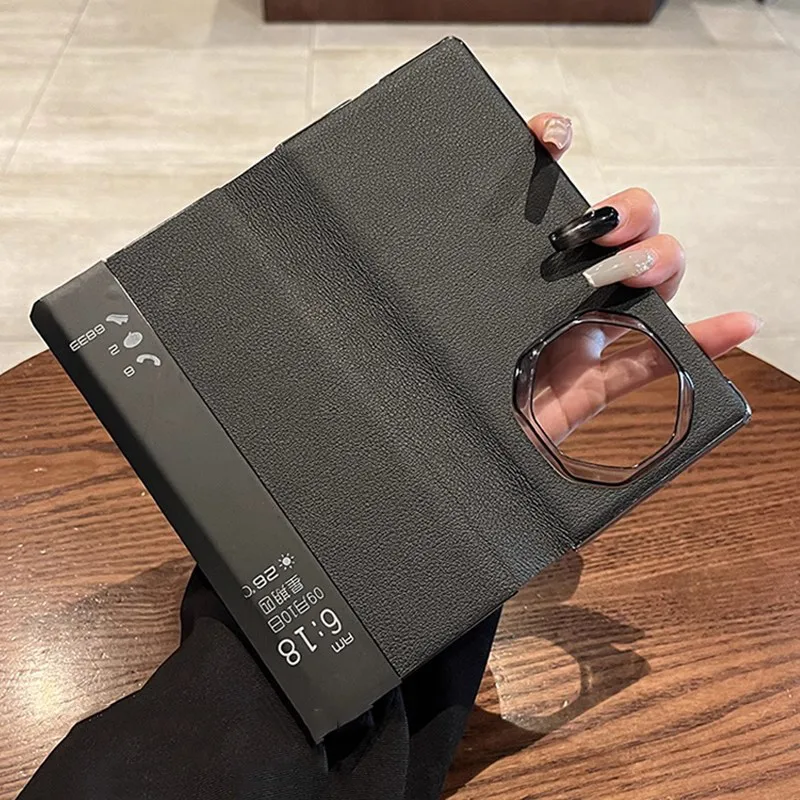 Funda-de-cuero-genuino-con-Vista-de-ventana-para-Huawei-Mate-XT ...