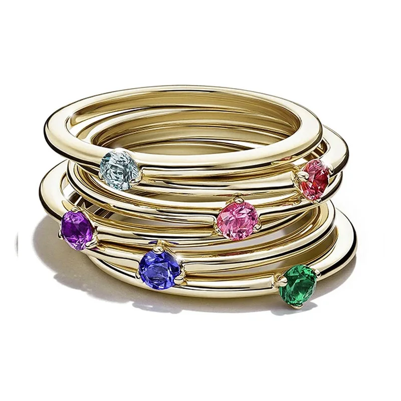 Thin Dainty Rings For Women Engagement Promise Finger Ring Aesthetic ...