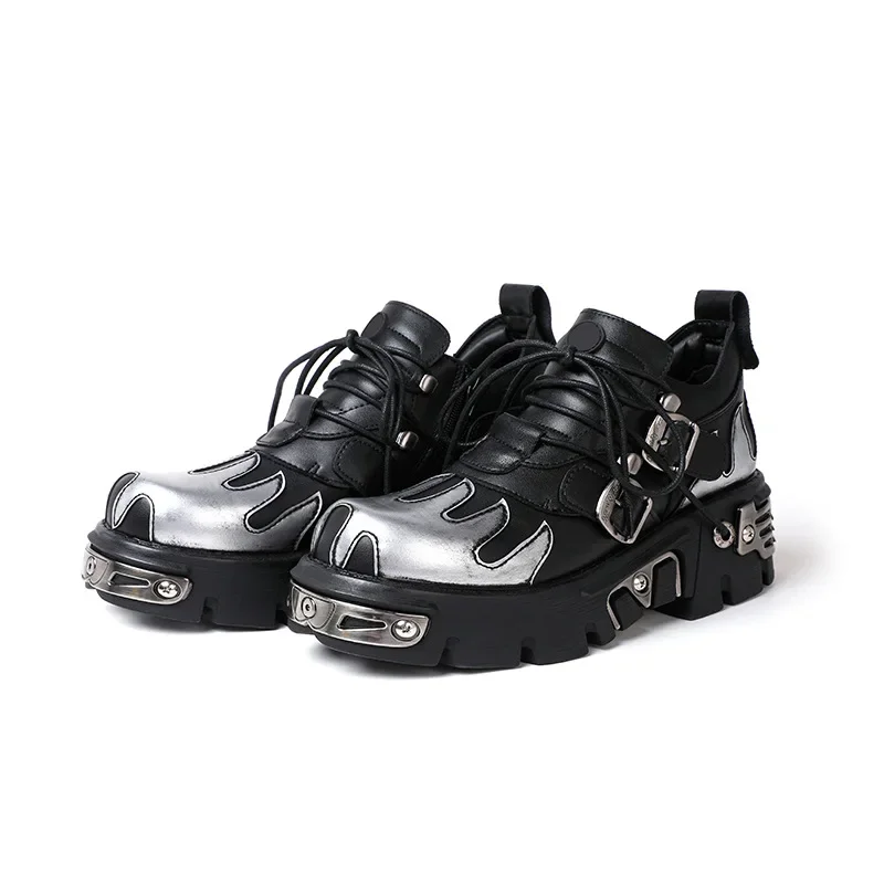 Flames Punk Retro Rock Mens Sneakers Designer Male Shoes Man Gothic ...