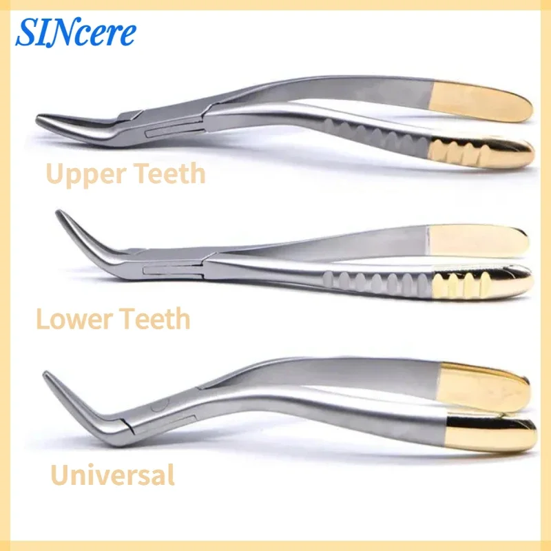 1PC-Dental-Residual-Root-Tweezers-Tooth-Extraction-Forceps-Curved ...