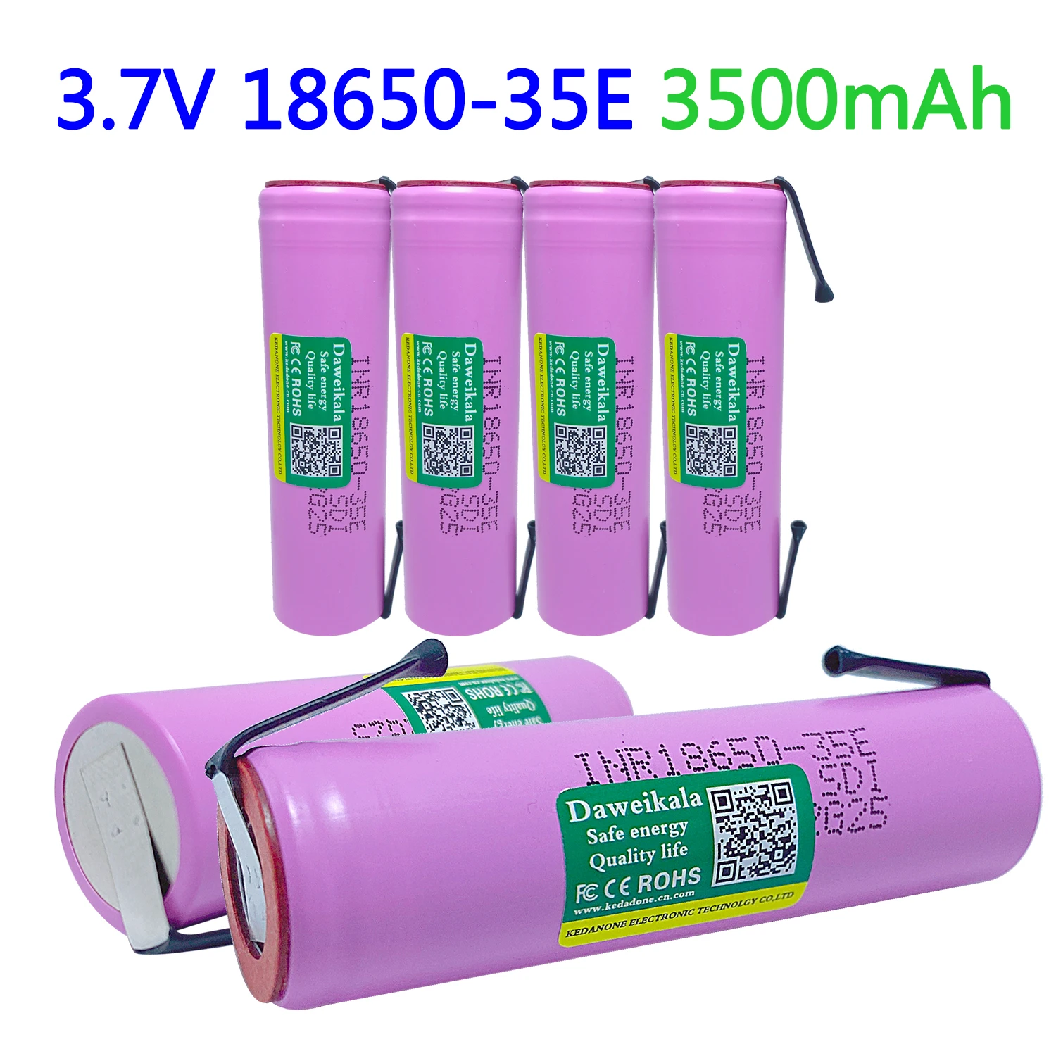18650-battery-3-7V-35E-3500mAh-18650-Lithium-Rechargeable-Battery-For ...