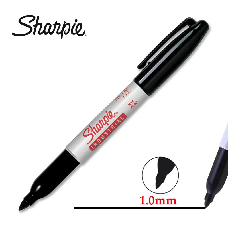 New-Black-Sharpie-High-Temperature-Oil-Marker-Pen-1MM-Art-Dust-free ...